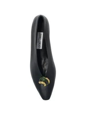 JIMMY CHOO Margot Embellished Pointed Toe Ballet Flats - Multicolor