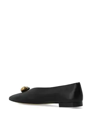 JIMMY CHOO Margot Embellished Pointed Toe Ballet Flats - Multicolor