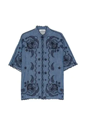 Zimmermann Aster Denim Shirt - Multicolor