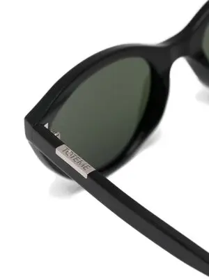 TOTEME Black Cat-eye Sunglasses With Silver-tone Logo Plaque