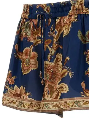 Zimmermann Aster Printed Silk Shorts - Multicolor