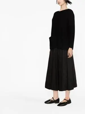 DANIELA GREGIS Cotton Boat-neck Sweater - Multicolor