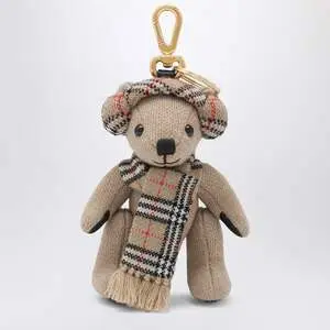 Burberry Burberry Thomas Teddy Bear Charm In Wool And Cashmere Cream