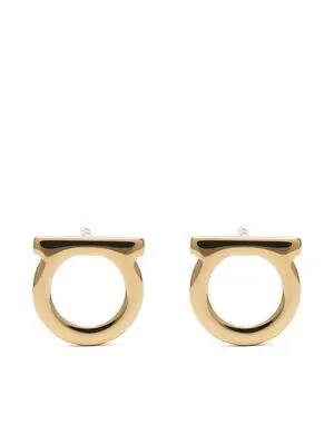 FERRAGAMO Gancini Stud Earrings - Silver