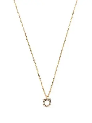 FERRAGAMO Crystal-embellished Gancini Necklace