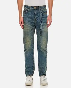 Sacai Belted Denim Pants - Multicolor