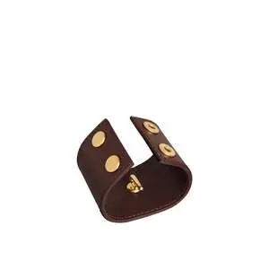 Celine Leather Hair Cuff With Embossed Logo Detail