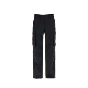 Celine Cargo Pants With Contrast Logo Detail - Black