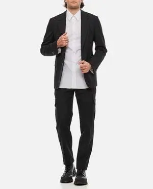 Alexander McQueen Wool Gabardine Cargo Trousers