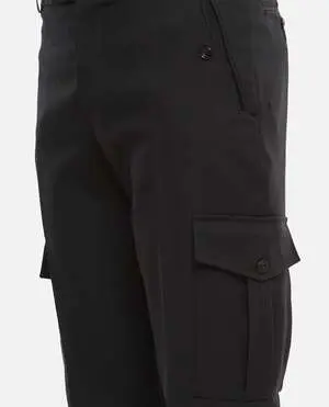 Alexander McQueen Wool Gabardine Cargo Trousers