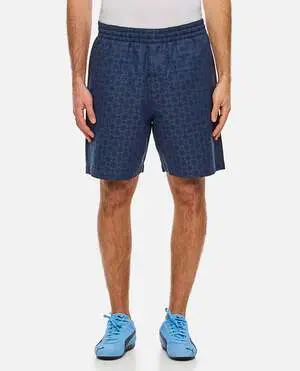 Givenchy Short Denim Monogram Shorts - Multicolor