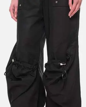 Attico Nylon Wide Leg Trousers