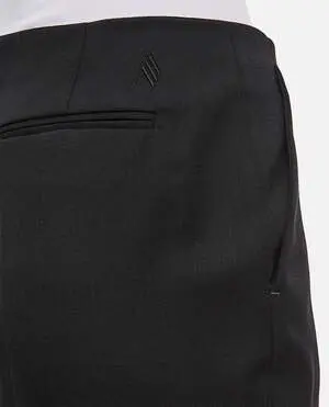 Attico Wool Gabardine Straight Pants