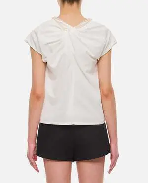 Junya Watanabe Pearl Embellished Bow Detail Blouse - Multicolor