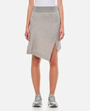 Sacai Asymmetrical Knee-length Sweat Skirt