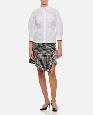 Sacai Tweed Asymmetric Hem Skirt - Multicolor
