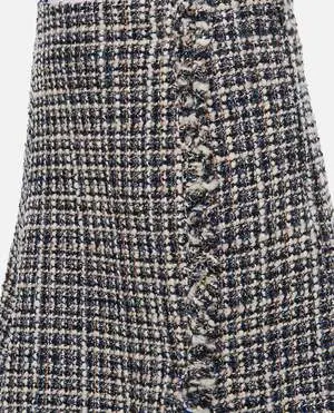 Sacai Tweed Asymmetric Hem Skirt - Multicolor
