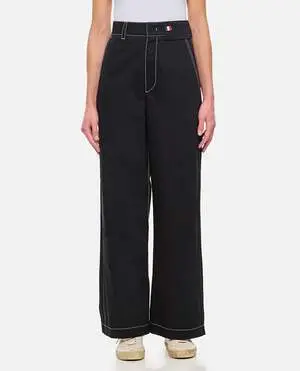 Moncler X Palm Angels Black Straight Fit Trousers