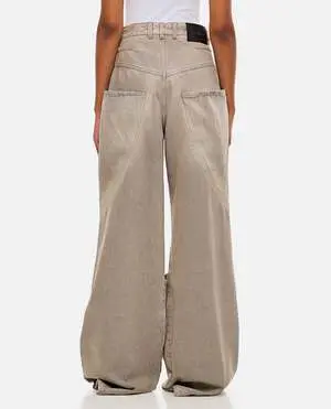 Attico Oversize Wide Leg Denim Pants