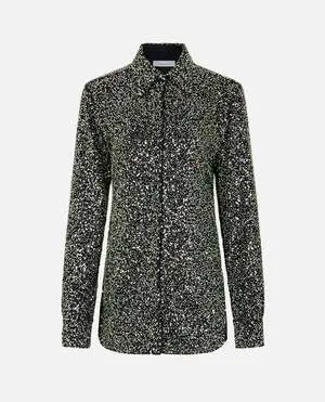 Rabanne Black Applique Long Sleeve Shirt