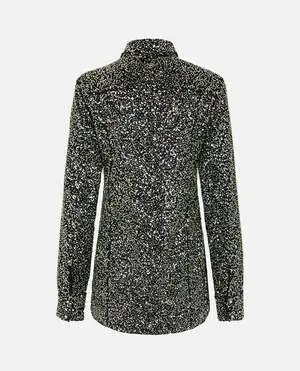 Rabanne Black Applique Long Sleeve Shirt