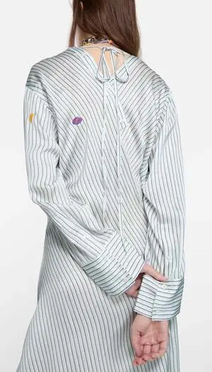 Acne Studios Striped Asymmetrical Dress