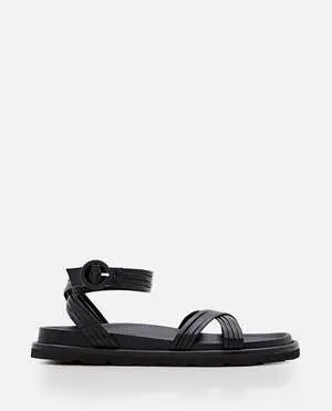 GIANVITO ROSSI Nappa Leather Braided Strap Sandals - Multicolor