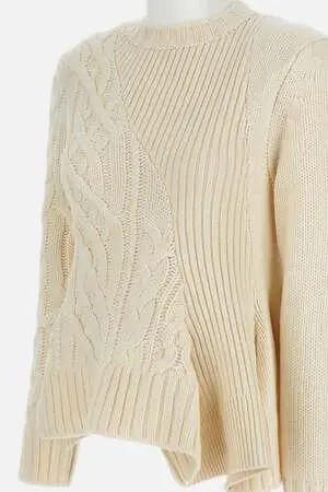 Sacai Ivory Knitted Pullover - Multicolor