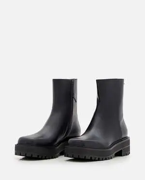 GIANVITO ROSSI Leather Combat Boots