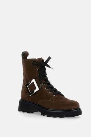 ROGER VIVIER Lace-up Buckled Boots - Multicolor