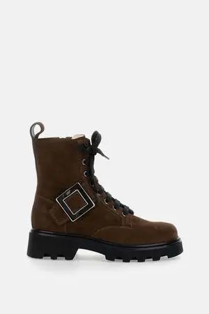 ROGER VIVIER Lace-up Buckled Boots - Multicolor