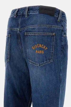 Givenchy Straight Leg Jeans With Embroidered Logo - Multicolor