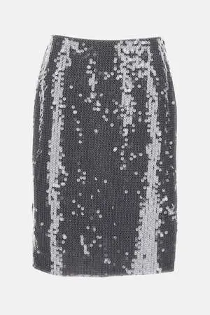 ROTATE BY BIRGER CHRISTENSEN Midi Skirt With Sequins - Multicolor