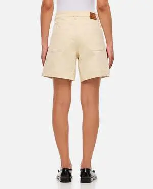 Moncler Cream Belted Tailored Shorts