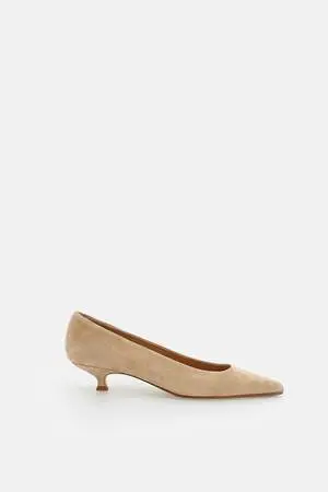 AeydĒ Cari Suede Kitten Heel Pumps
