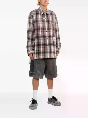 Mihara Yasuhiro Plaid Embroidered Shirt - White