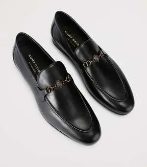Kurt Geiger Leather Alton Loafers With Chain Detail