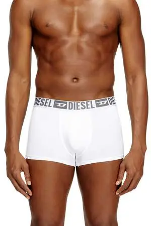 DIESEL® Three-pack Of Stretch Cotton Boxer Briefs With Tonal Waistband - Multicolor