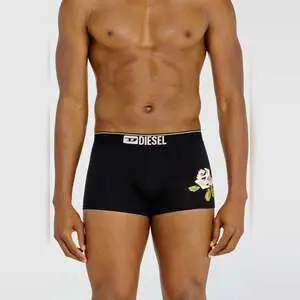 DIESEL® Three-pack Stretch Cotton Trunks With Floral Motif - Multicolor
