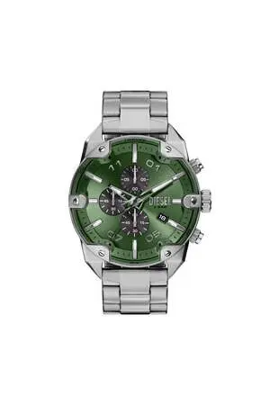 DIESEL® Spiked Stainless Steel Chronograph Watch - Silver