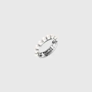 DIESEL® Sterling Pearl Band Ring - Silver
