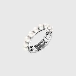 DIESEL® Sterling Pearl Band Ring - Silver