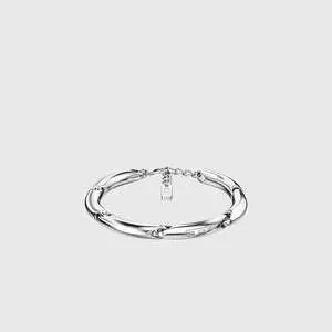 DIESEL® Stainless Steel Chain Bracelet With D Logo - Silver