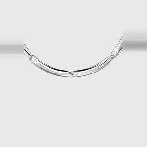 DIESEL® Stainless Steel Chain Necklace With Logo Detail - Silver