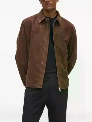 Karl Lagerfeld Zip-up Suede Jacket