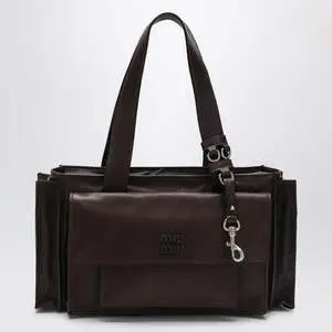 Miu Miu Lambskin Shopping Bag - Brown