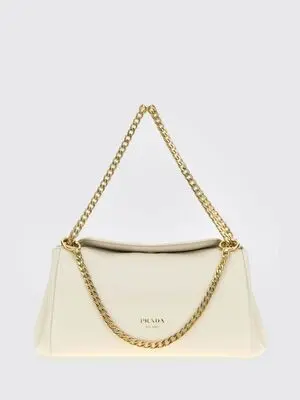 Prada Shoulder Bag With Gold Tone Chain Strap