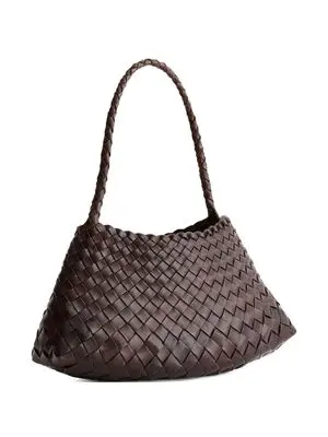 Dragon Diffusion Woven Leather Top Handle Bag - Multicolor