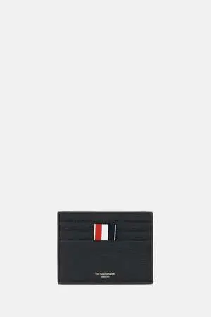 Thom Browne Single Card Holder Soft Pebble Grain Leather - Multicolor