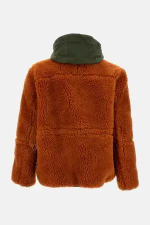 Sacai Faux Shearling Hooded Blouson Jacket - Multicolor